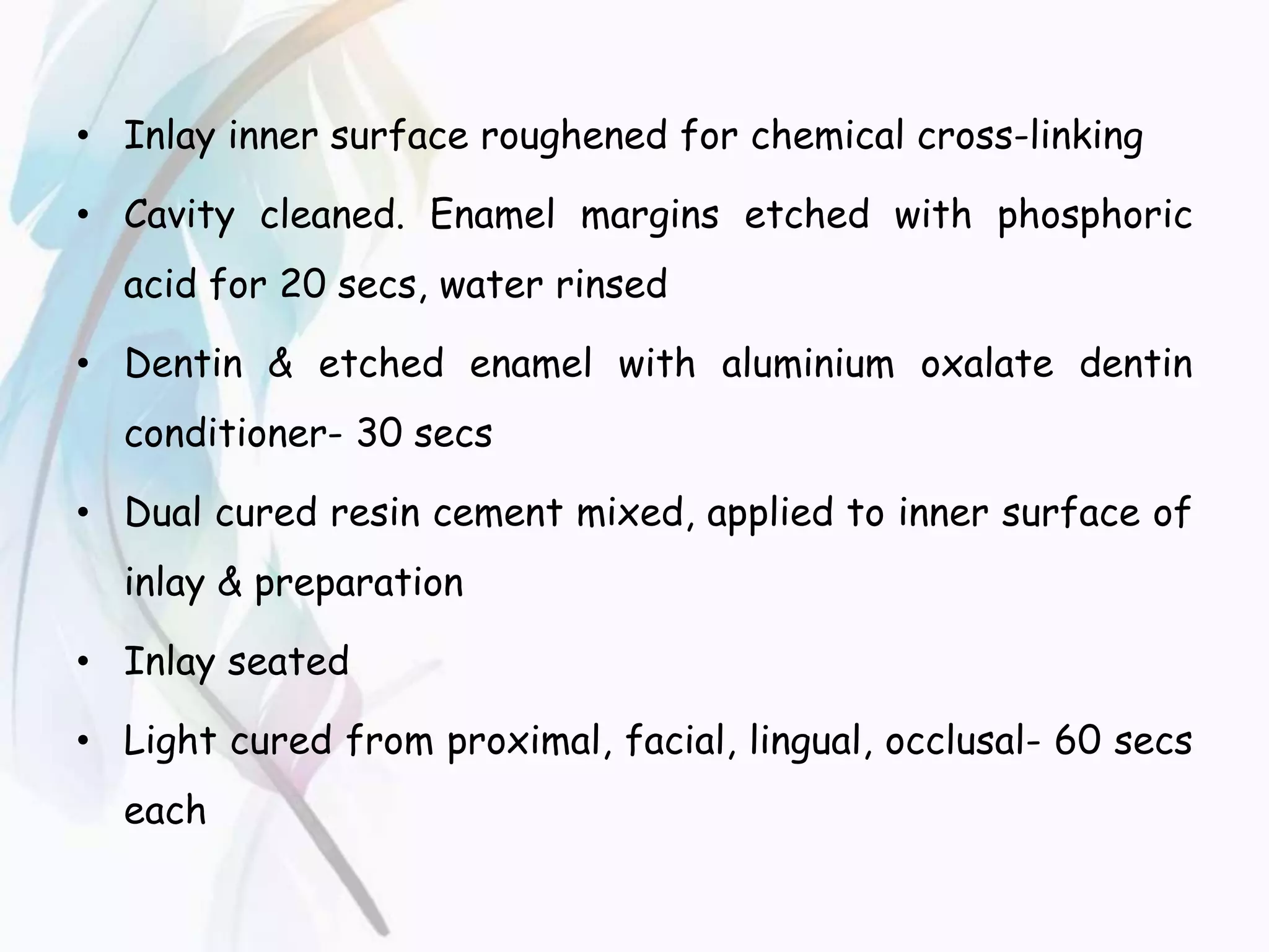 Class i, ii indirect tooth coloured restoration | PPTX