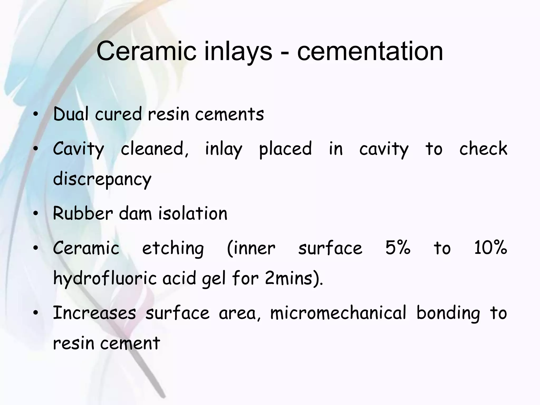 Class i, ii indirect tooth coloured restoration | PPTX