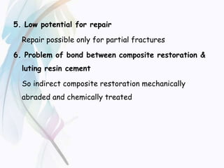 Class i, ii indirect tooth coloured restoration | PPTX