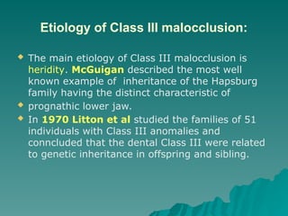 CLASS III MALOCCLUSION IN ORTHODONTICS .pptx