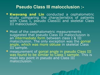 CLASS III MALOCCLUSION IN ORTHODONTICS .pptx