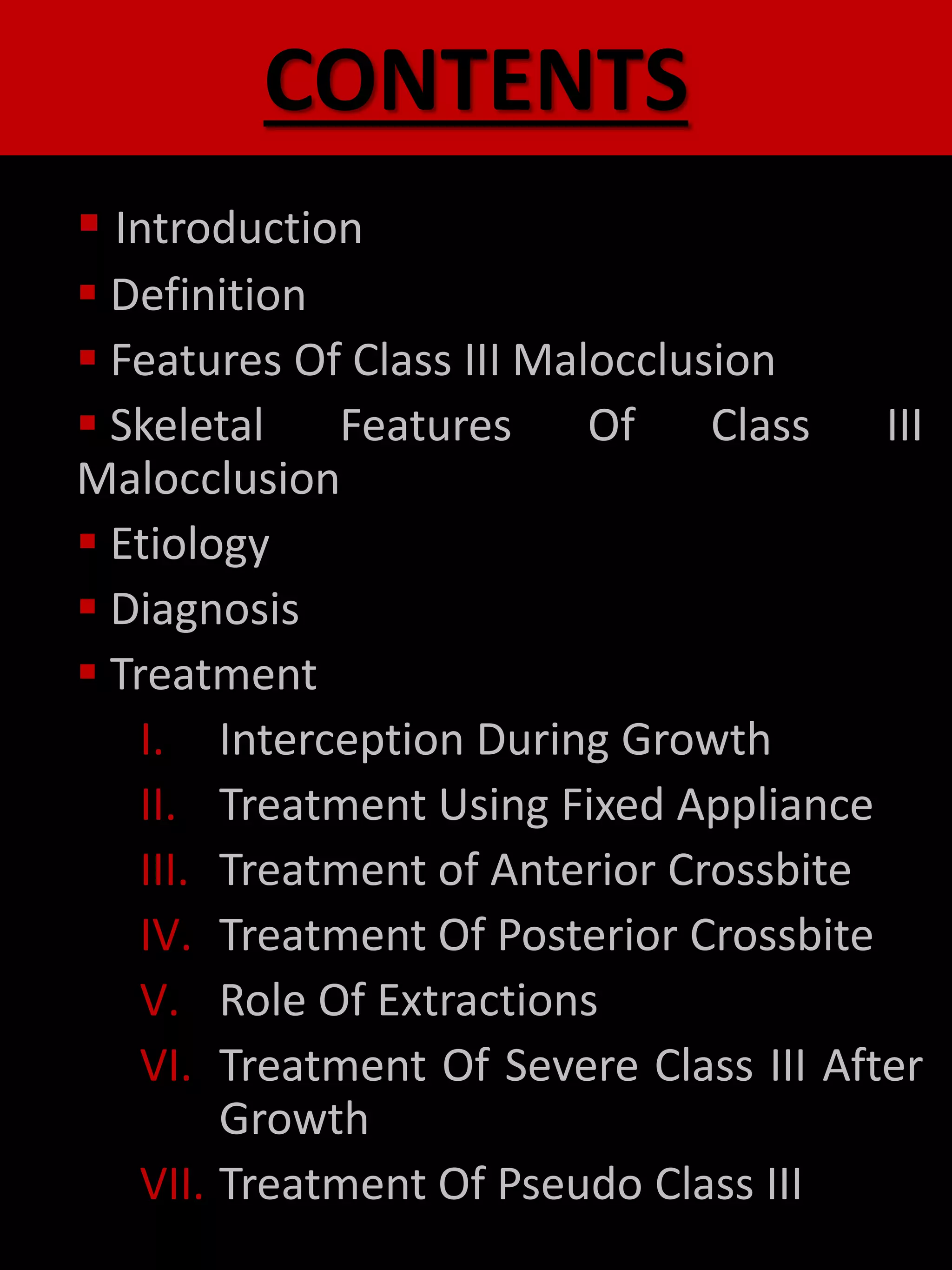 Class III Malocclusion | PPTX