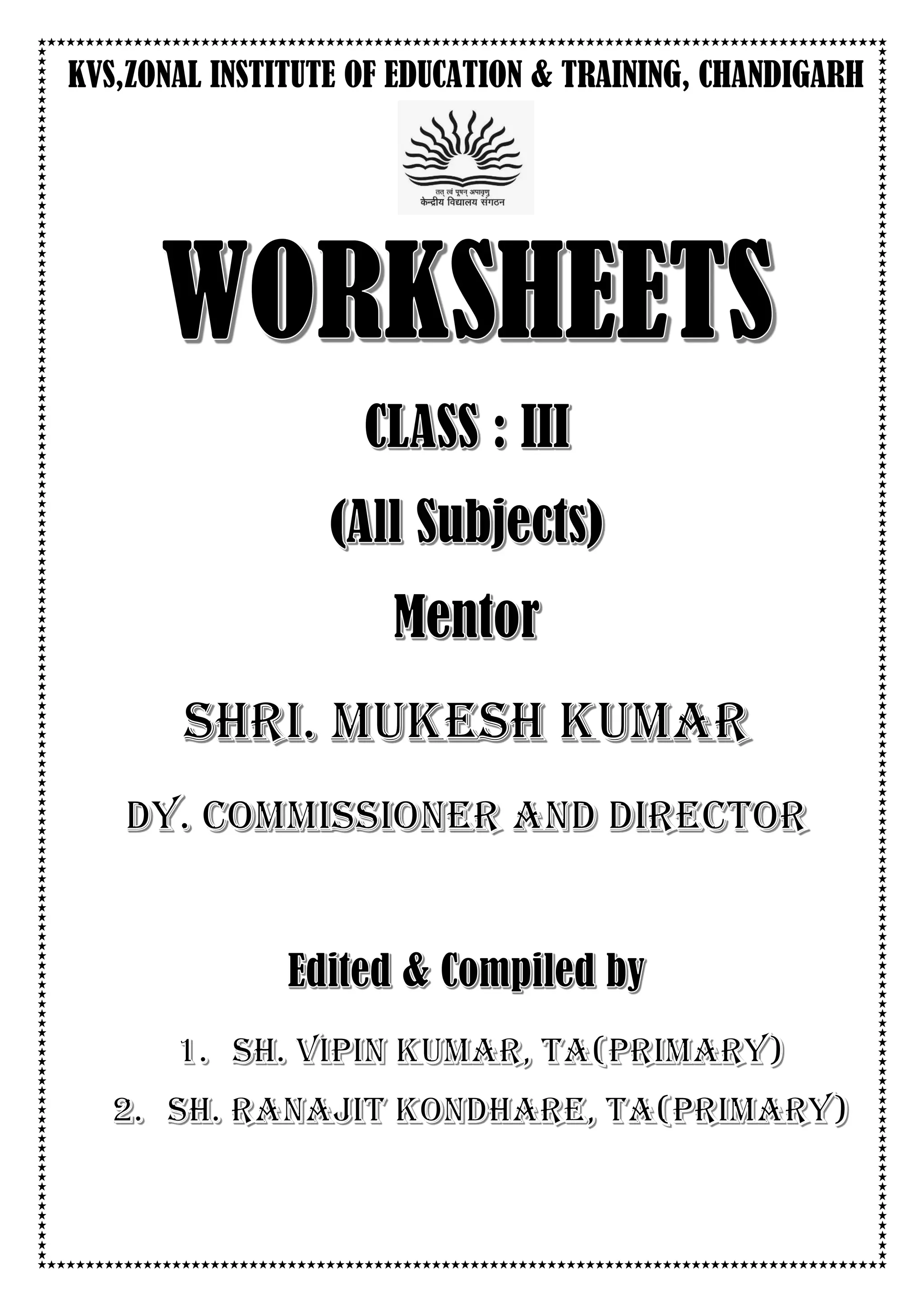 Class III Worksheet.pdf