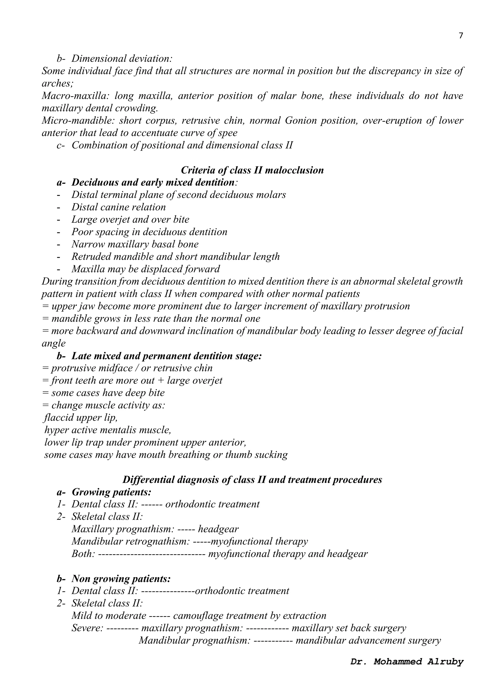 class II malocclusion.docx