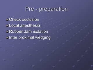 tooth prep for SAF | PPT