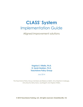 Class implementation guide Sistema de evaluacion del desempeño docente ...