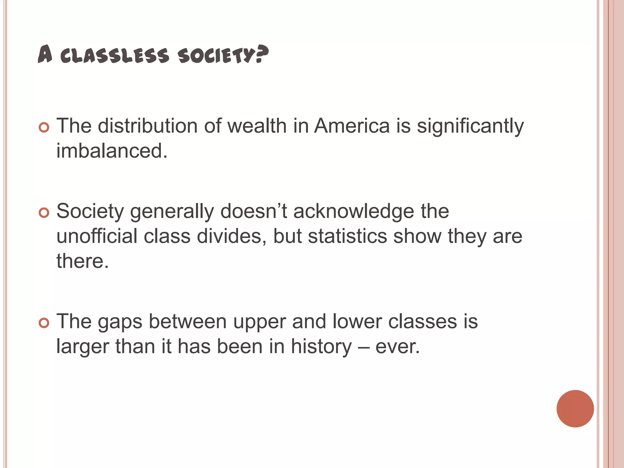 Class in america | PPTX