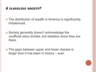 Class in america | PPTX