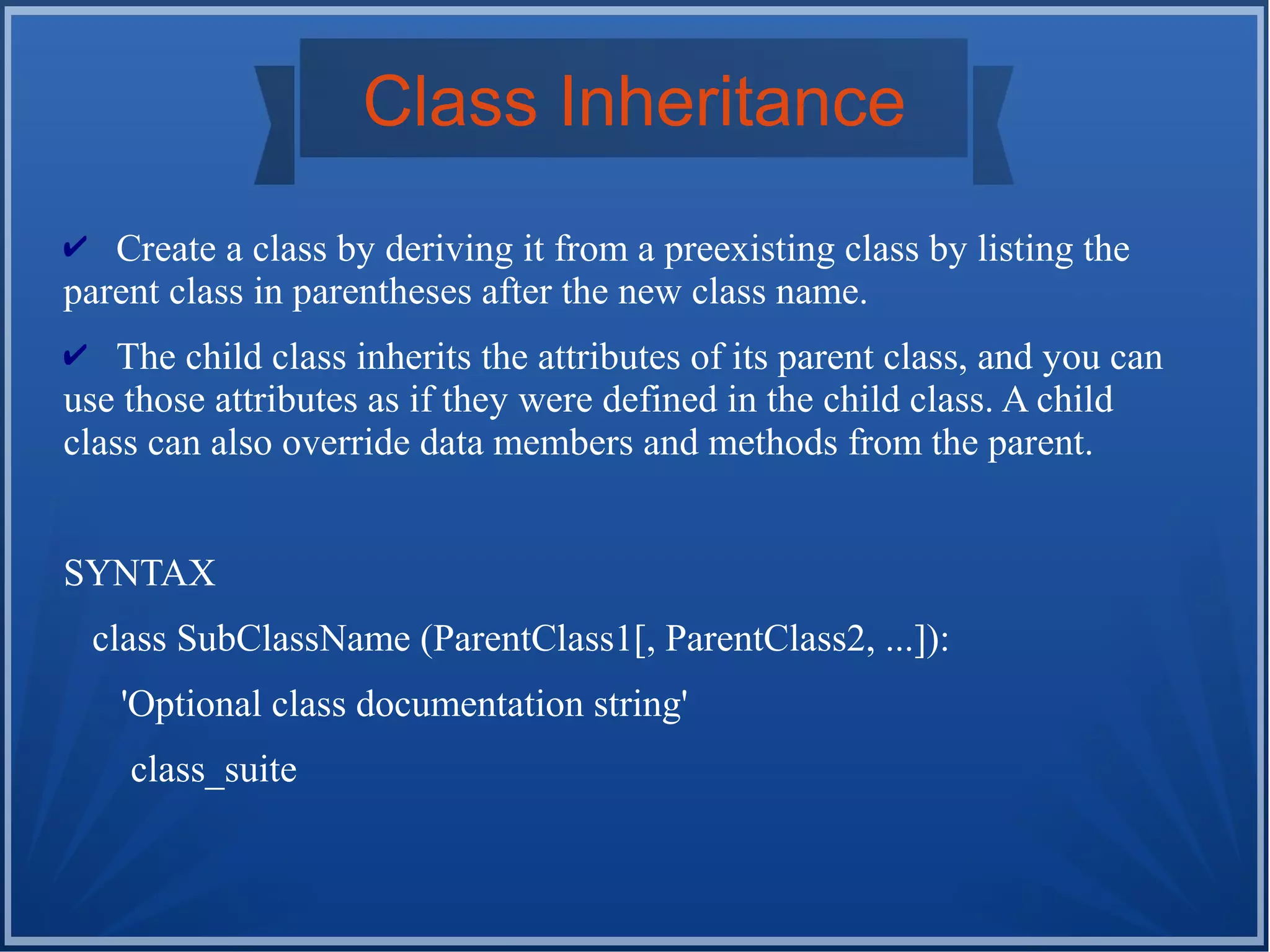 Class inheritance | PPT