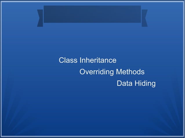 Class inheritance | PPT