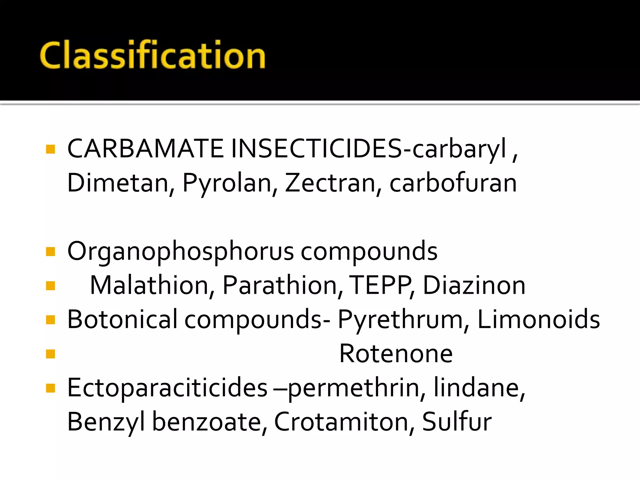 Class insecticides | PPTX