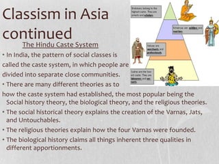 Classism in asia and the middle east | PPTX