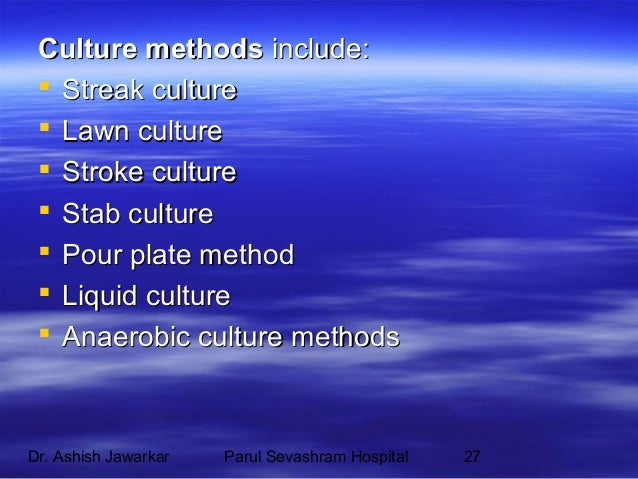 culture methods and culture media