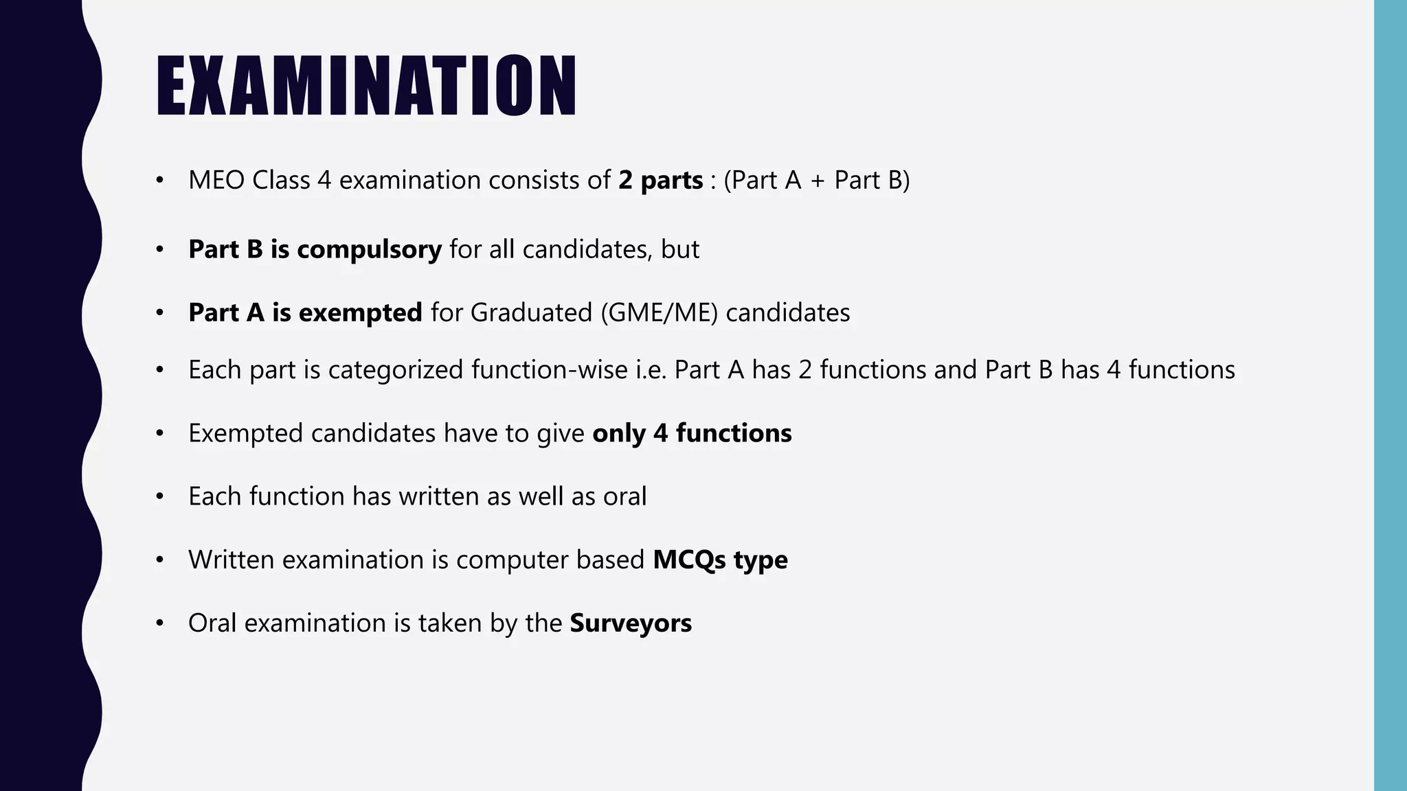 MEO Class 4 Examination | PPTX