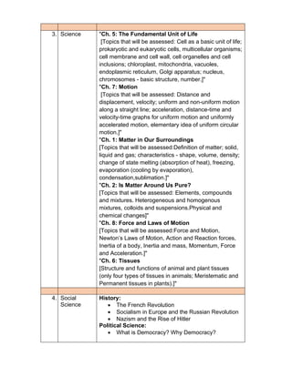 _Class IX-Portion for a class 10 student | PDF