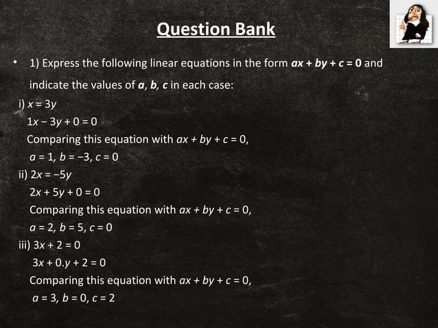 CLASS 9 LINEAR EQUATIONS IN TWO VARIABLES PPT | PPT