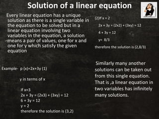 CLASS 9 LINEAR EQUATIONS IN TWO VARIABLES PPT | PPT