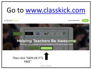 Classkick power point tutorial | PPTX
