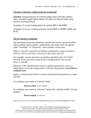 Classless classful | PDF