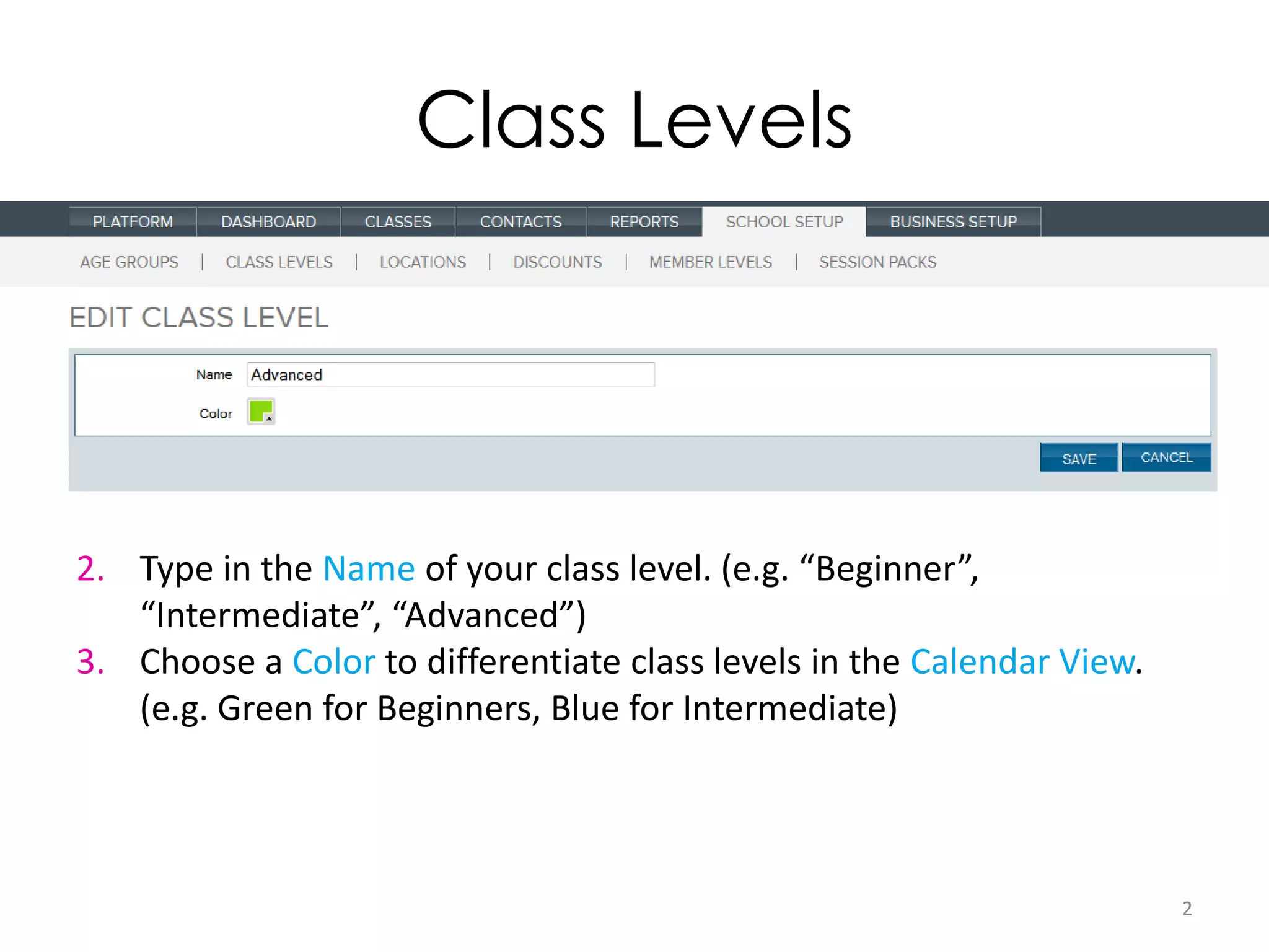 Class levels | PPT