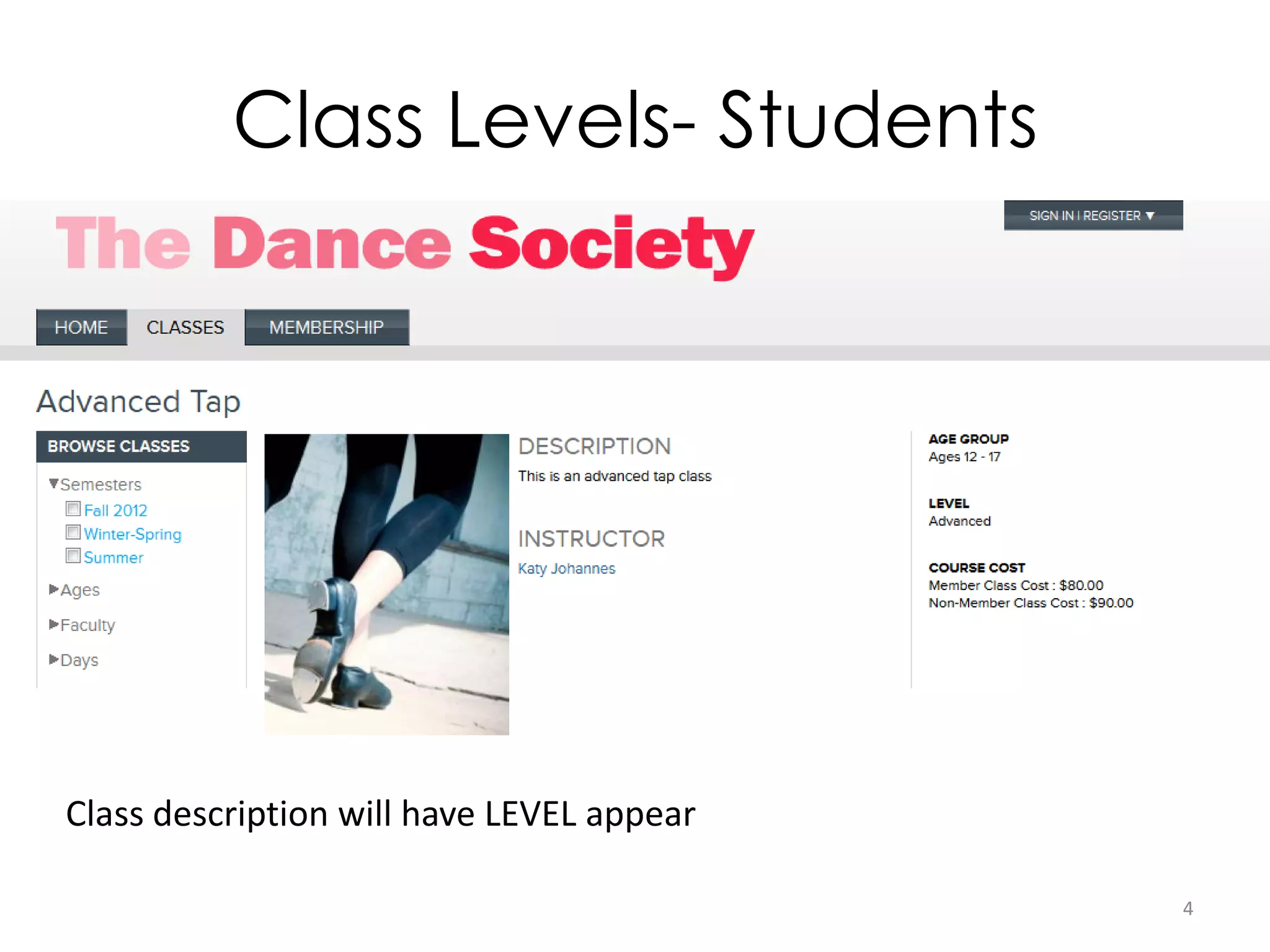Class levels | PPTX