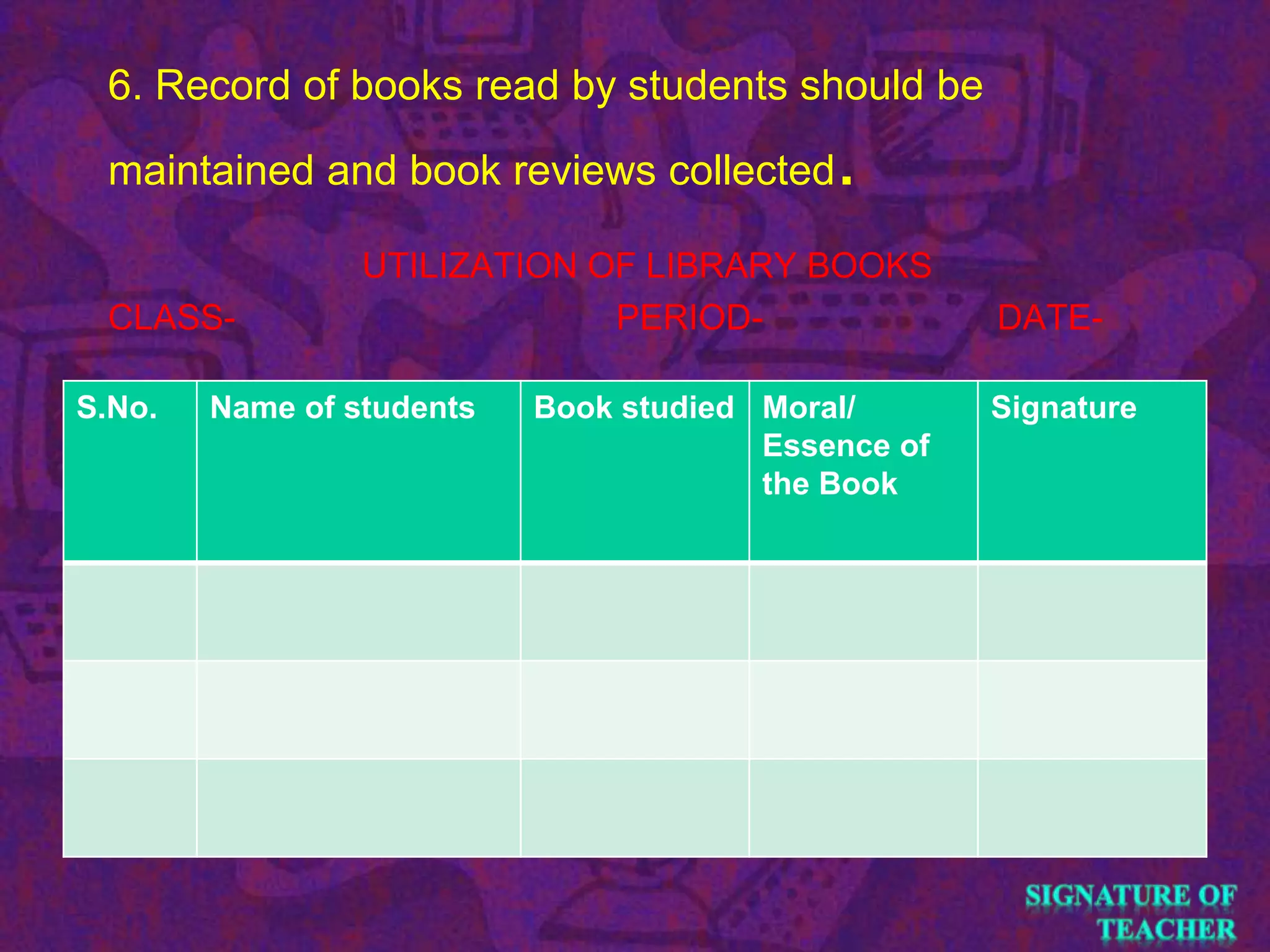 CLASS LIBRARY.ppt | Homework and Study | Education