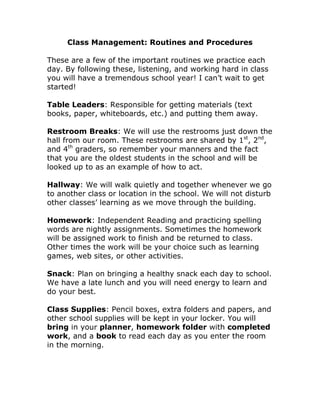 Class management | DOCX