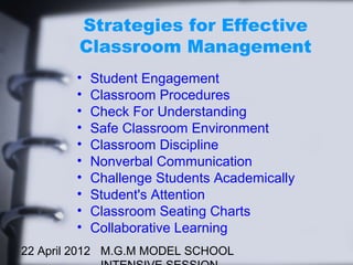 Class Management | PPT | Professional School | Postgraduate Education