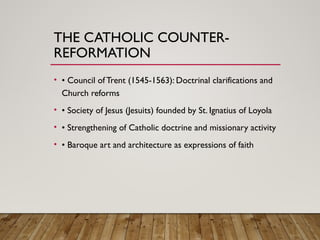 History of the Church from reformation to Vatican II | PPTX