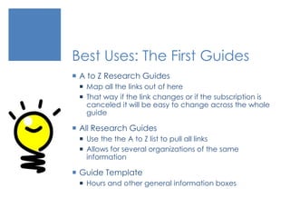 The Power of LibGuides: An Introduction | PPT