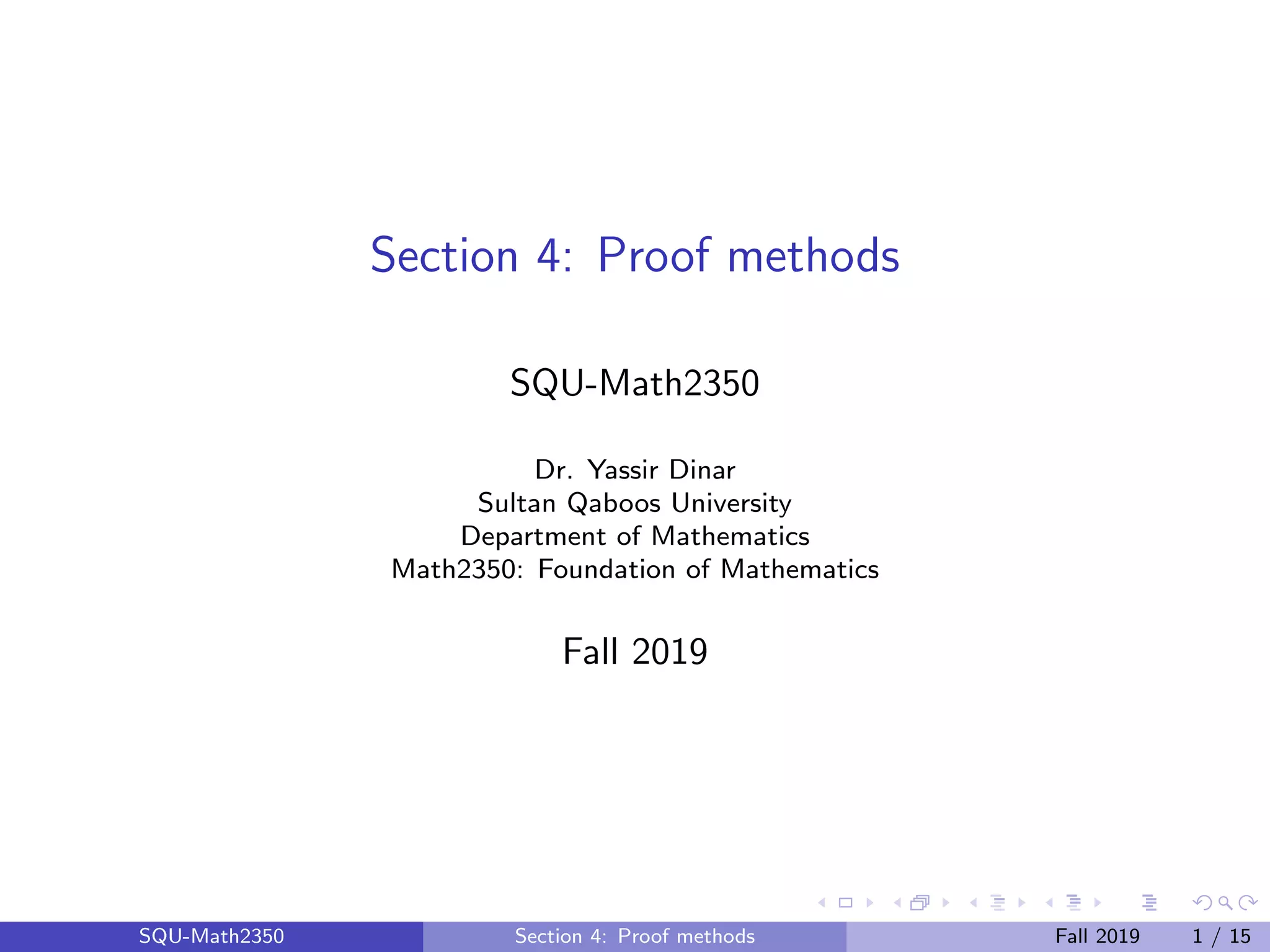 Proof methods- teachers | PPT