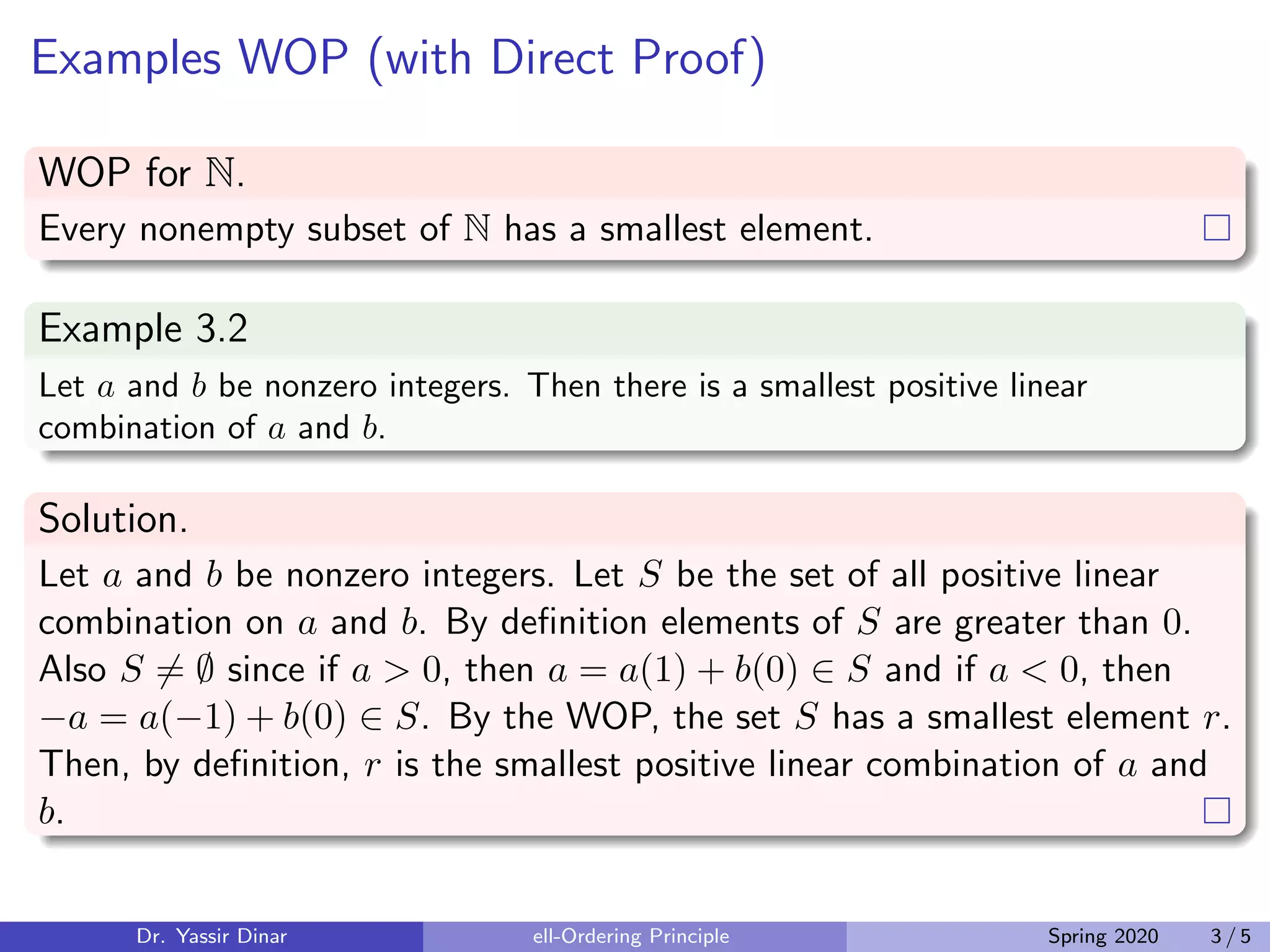 Well-Ordering Principle | PDF