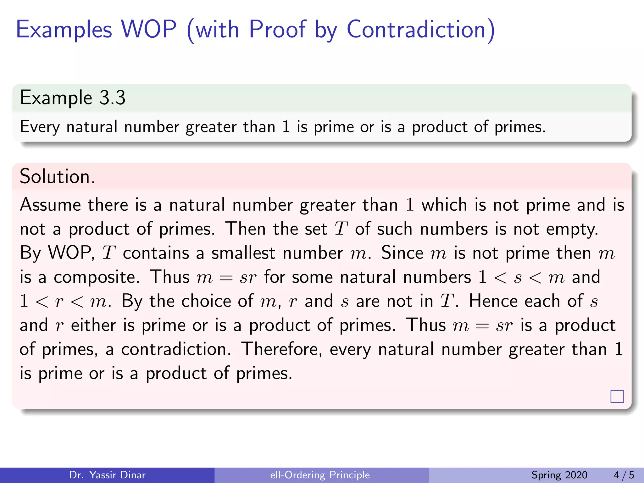 Well-Ordering Principle | PDF