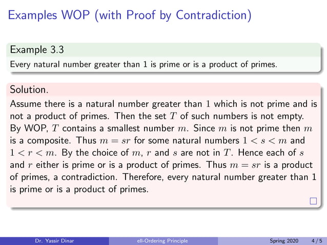 Well-Ordering Principle | PDF
