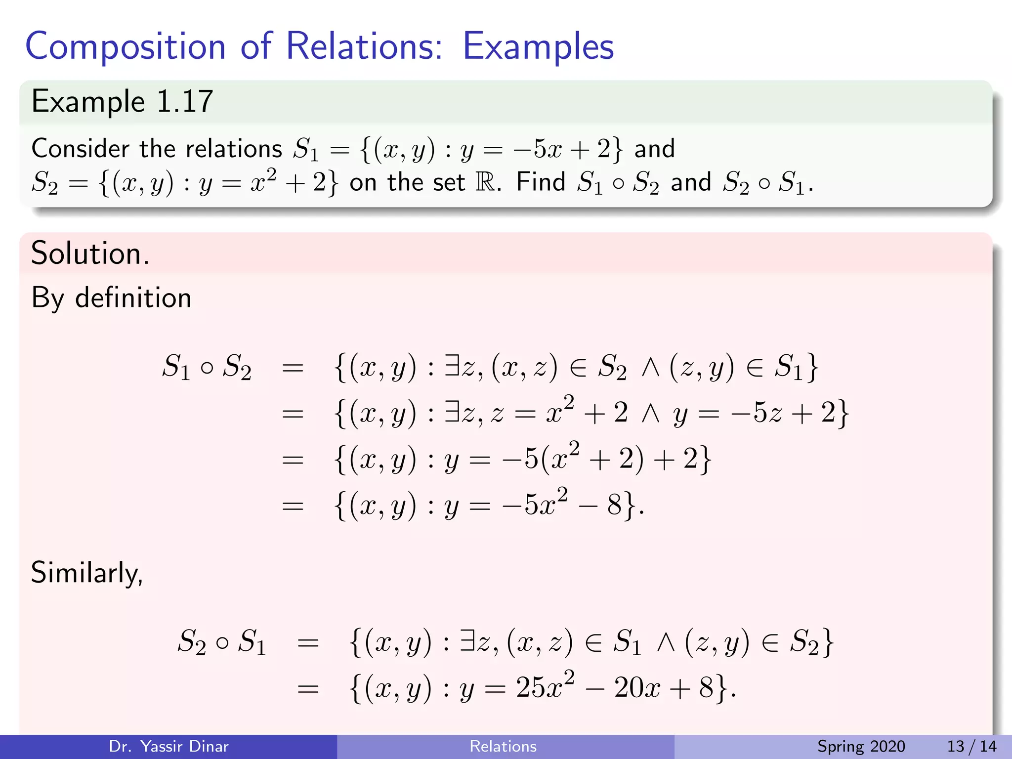Relations between two sets | PDF