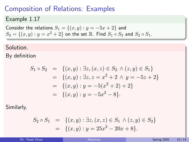 Relations Between Two Sets Ppt