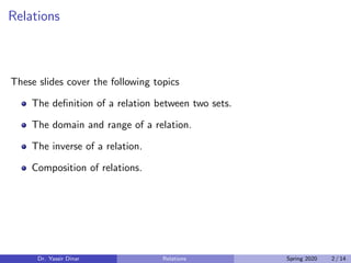 Relations between two sets | PPT