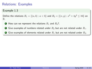 Relations between two sets | PPT