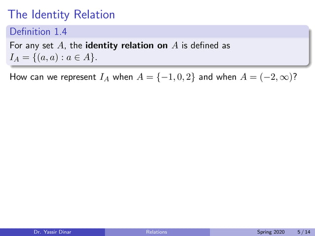 Relations between two sets | PPT