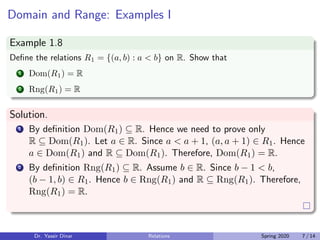Relations between two sets | PPT