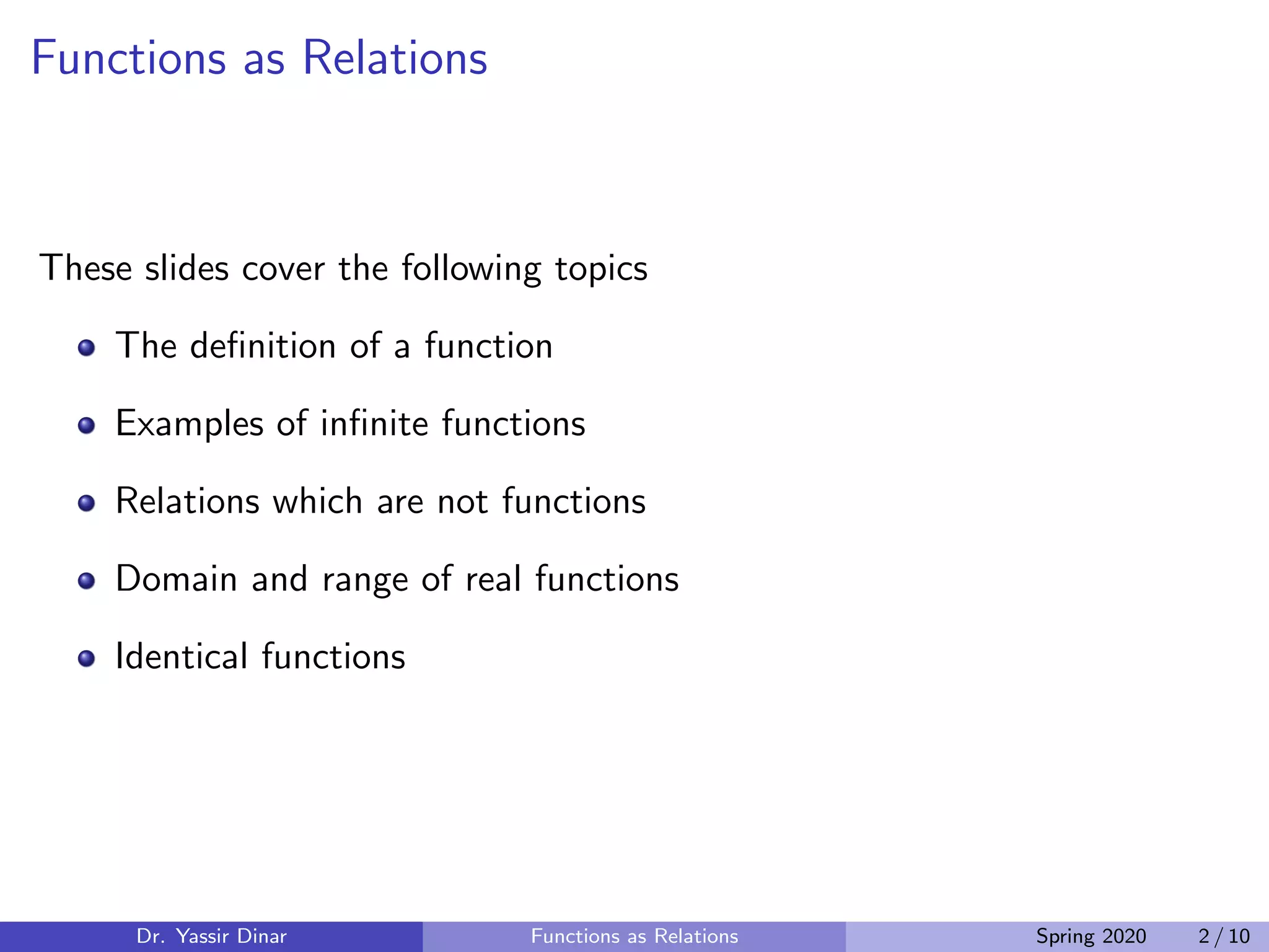 Functions as Relations | PDF