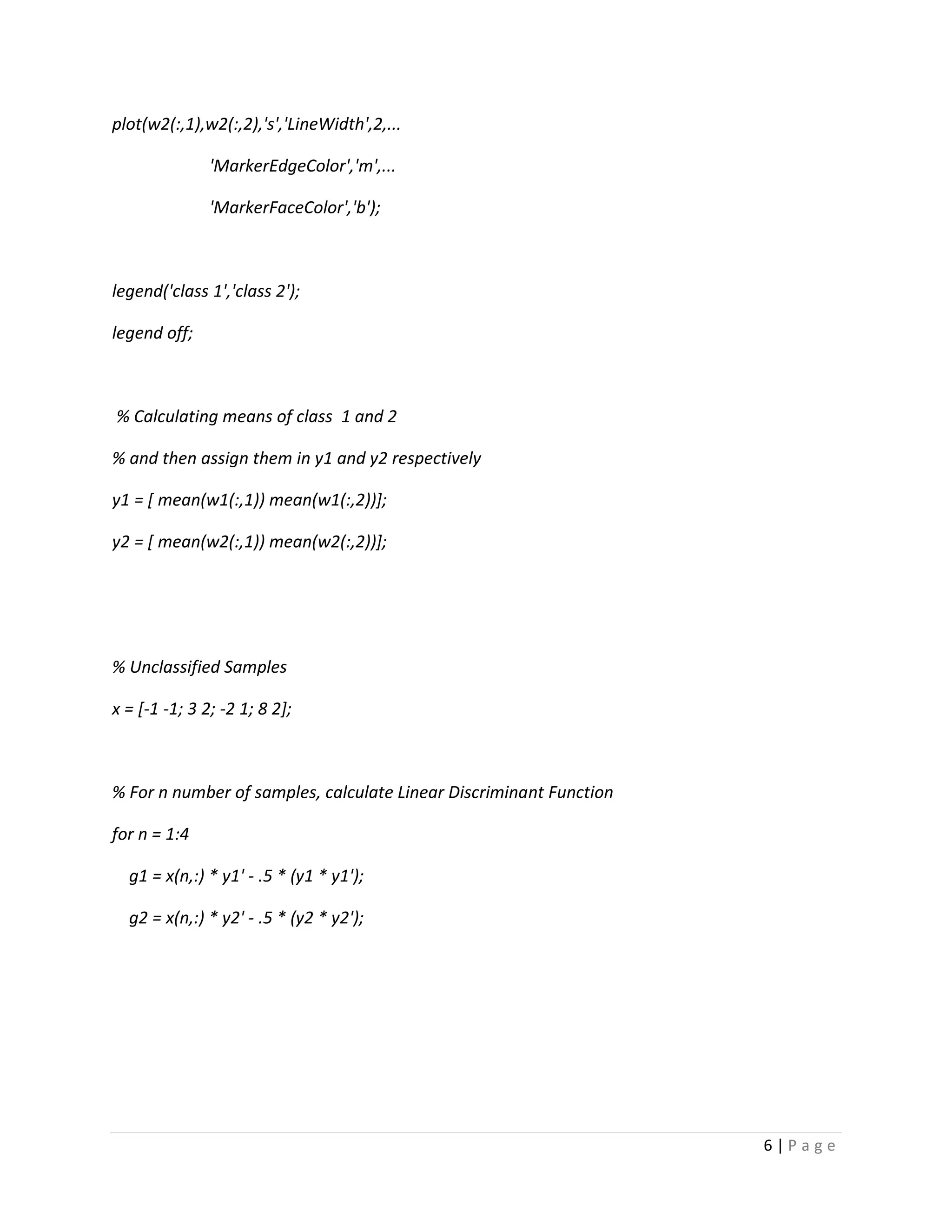 Pattern Recognition: Class mean classifier | PDF