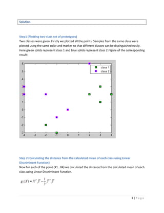 Pattern Recognition: Class mean classifier | PDF