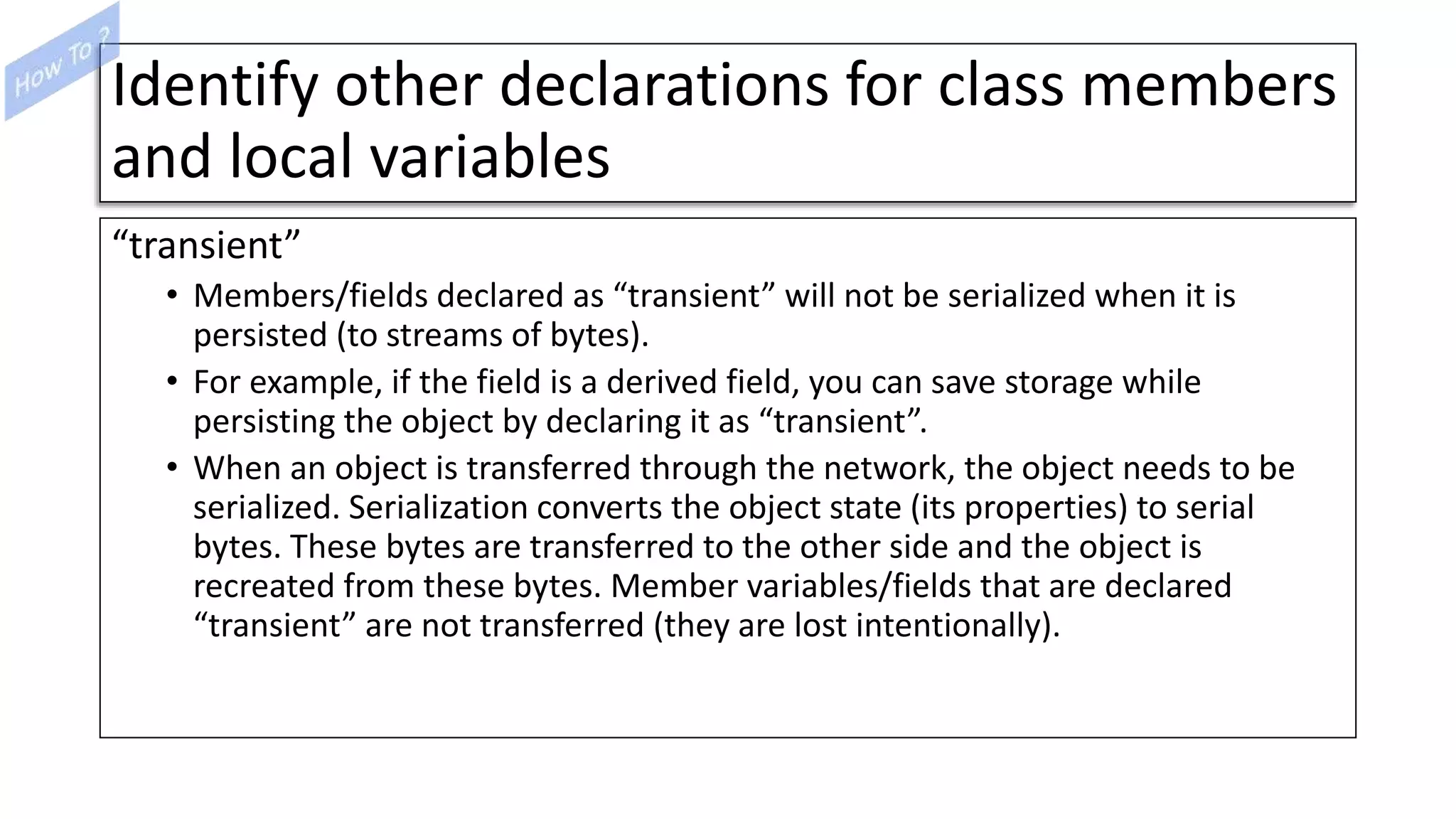 Class Members Access/Visibility Guide (Checklist) | PPTX | Programming Languages | Computing