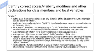 Class Members Access/Visibility Guide (Checklist) | PPTX | Programming Languages | Computing