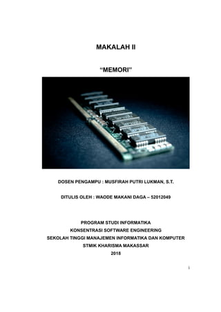 MAKALAH MEMORI - SISTEM DIGITAL | PDF