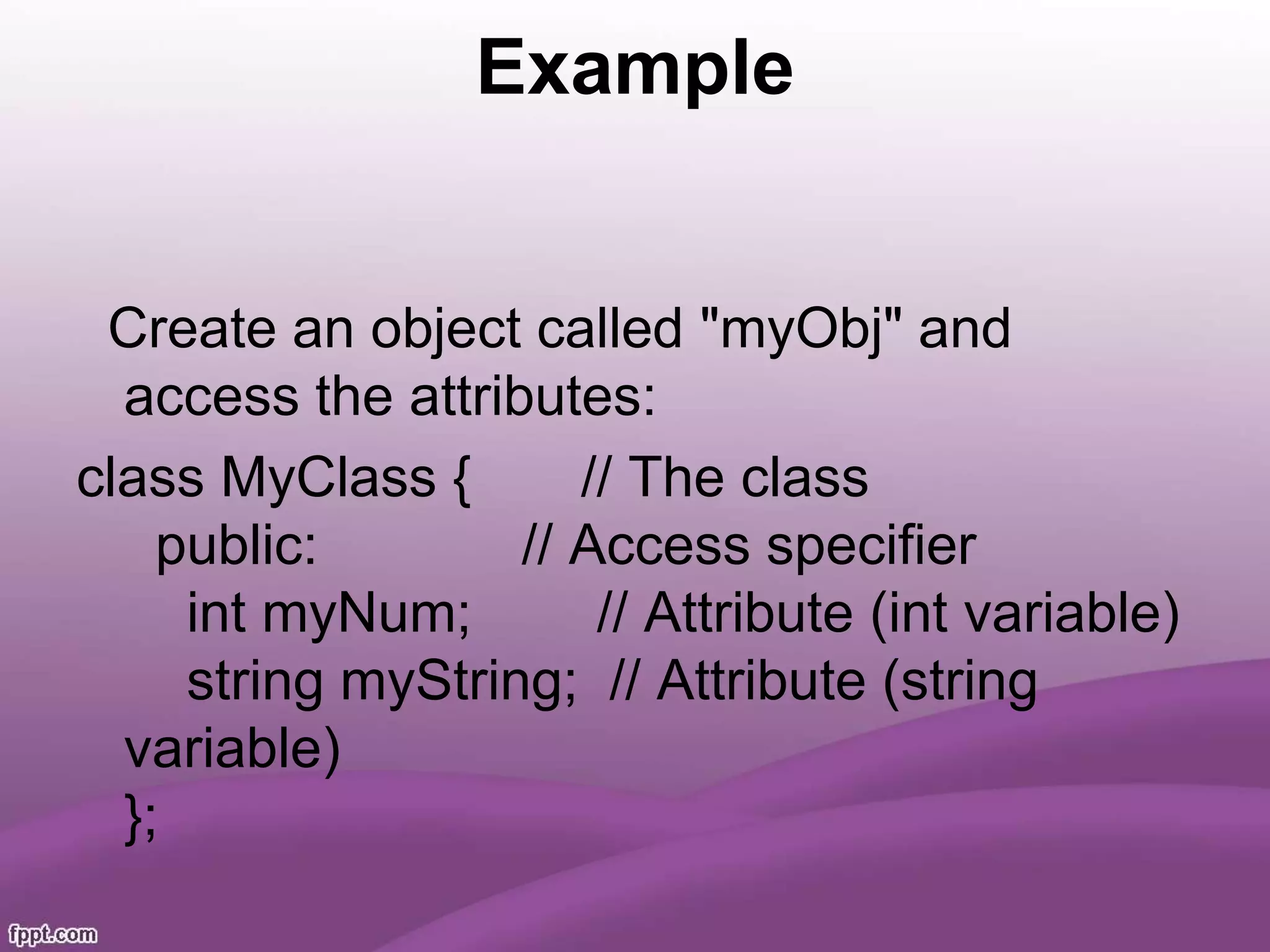 Creating Objects And Class Methods Ppt 