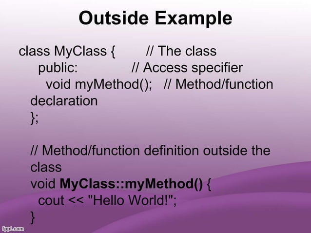 Creating Objects And Class Methods Ppt
