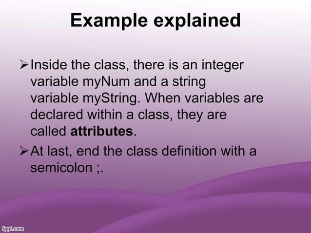 Creating Objects And Class Methods Ppt