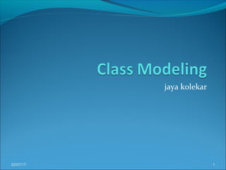 OMD chapter 2 Class modelling | PPT